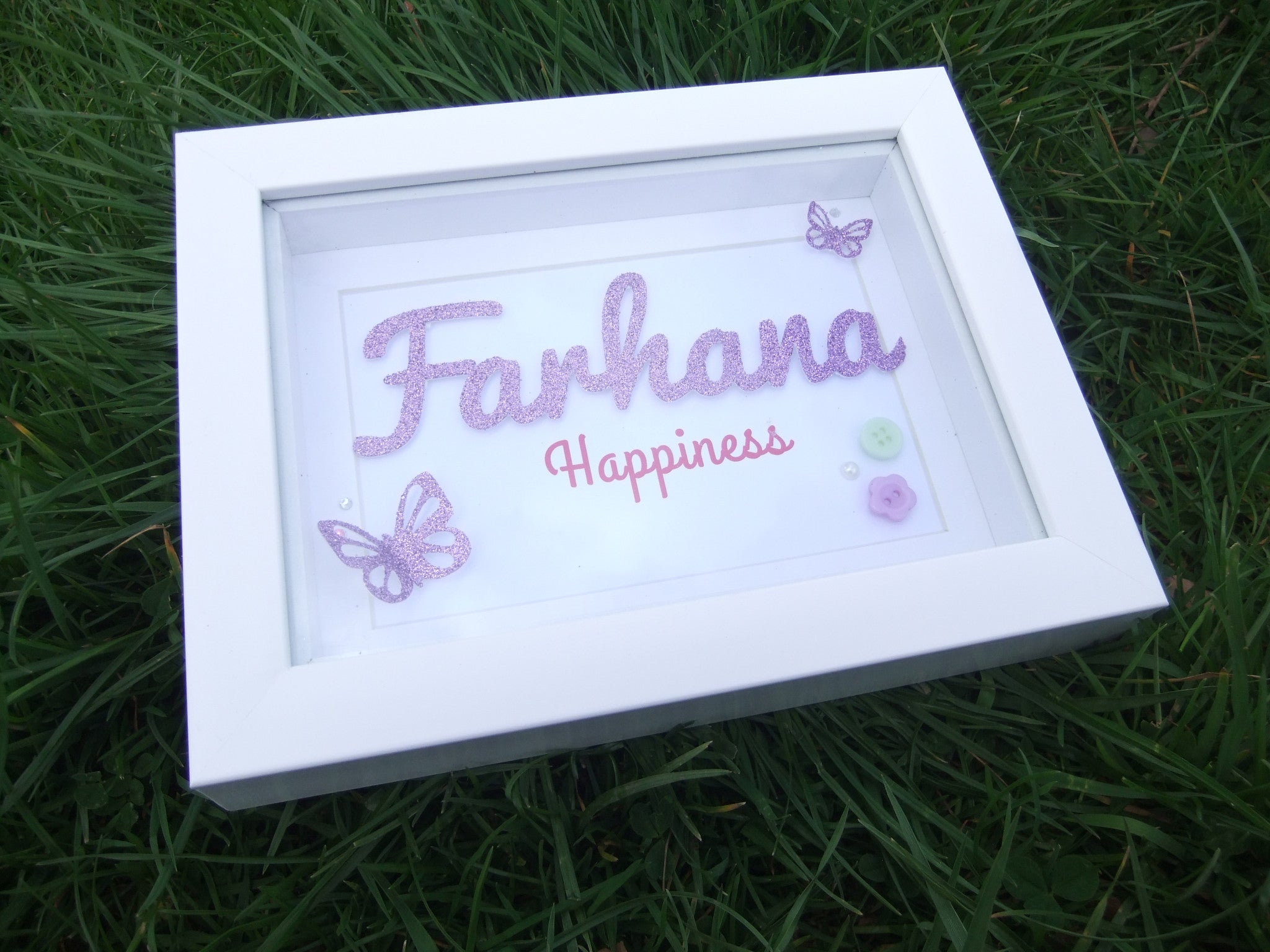 Girls Personalised Name Frame – Noorah Gifts